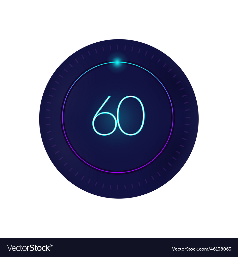 Countdown 60 seconds composition Royalty Free Vector Image