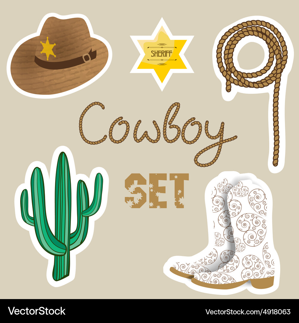 Cowboy poster wild west background for your Vector Image