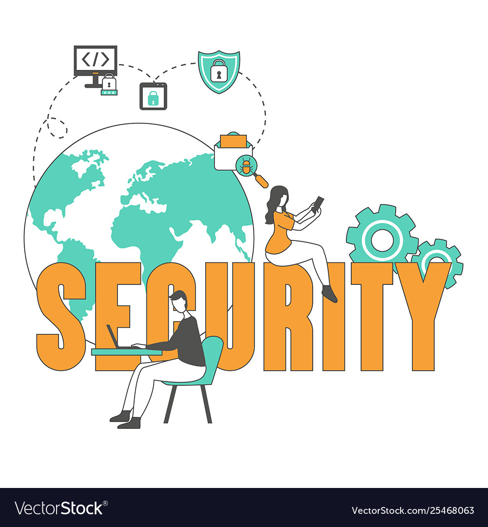 Data protection concept Royalty Free Vector Image