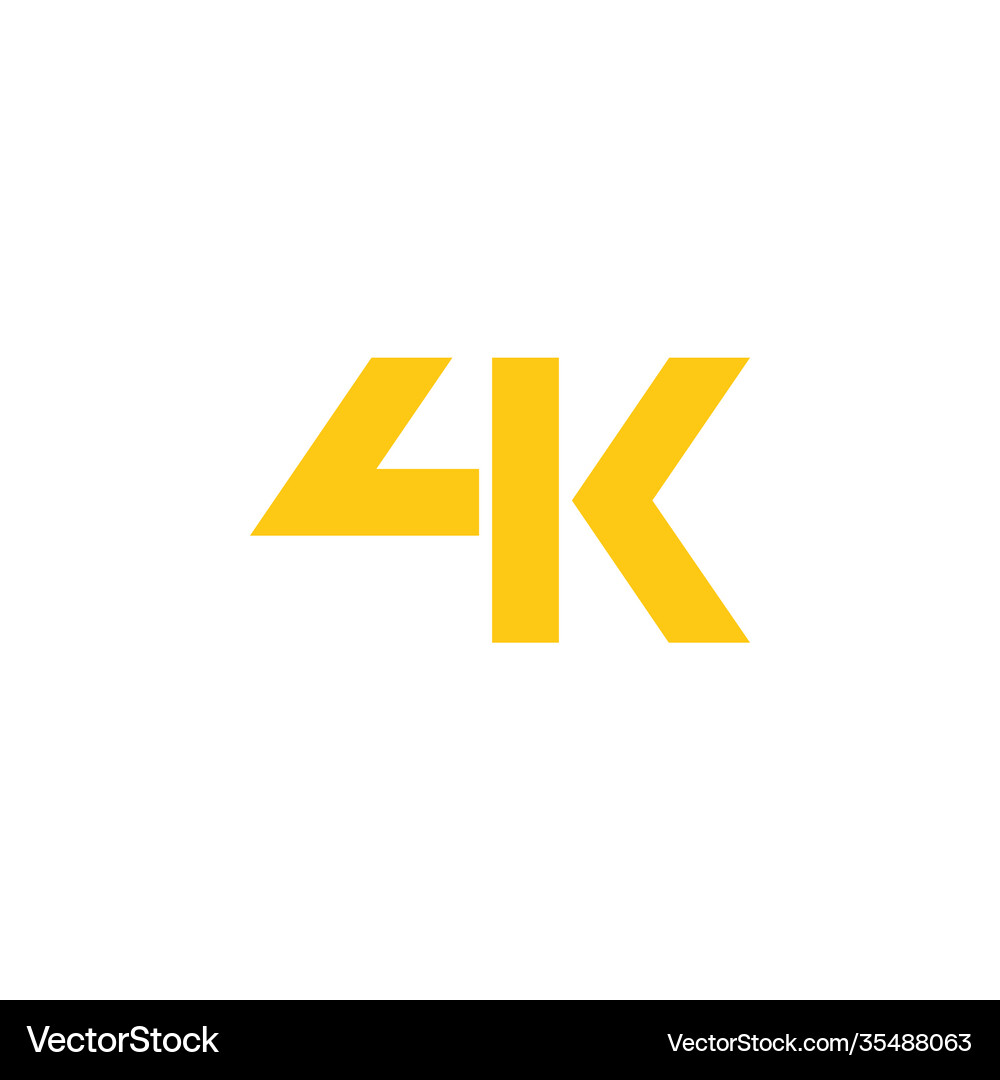 Letter 4k geometric design symbol Royalty Free Vector Image