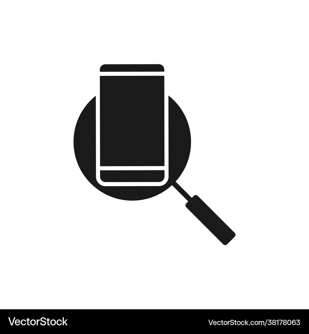 Mobile phone search icon design phone icon Vector Image
