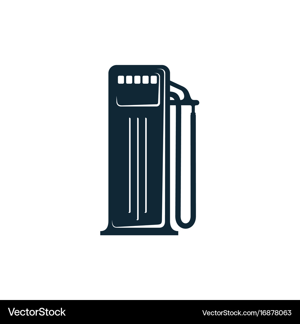 Oil fueling station simple flat icon Royalty Free Vector