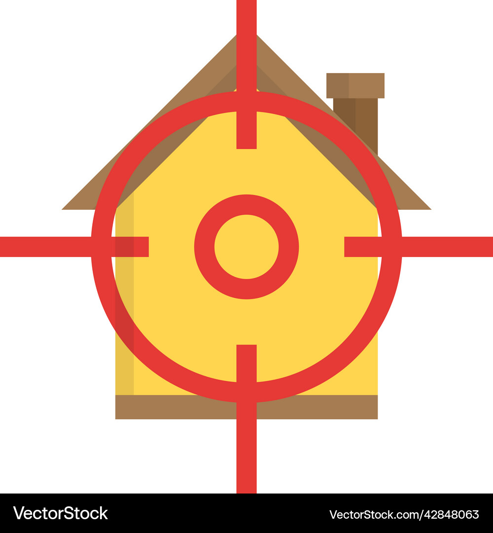 Real estate house target icon design template Vector Image