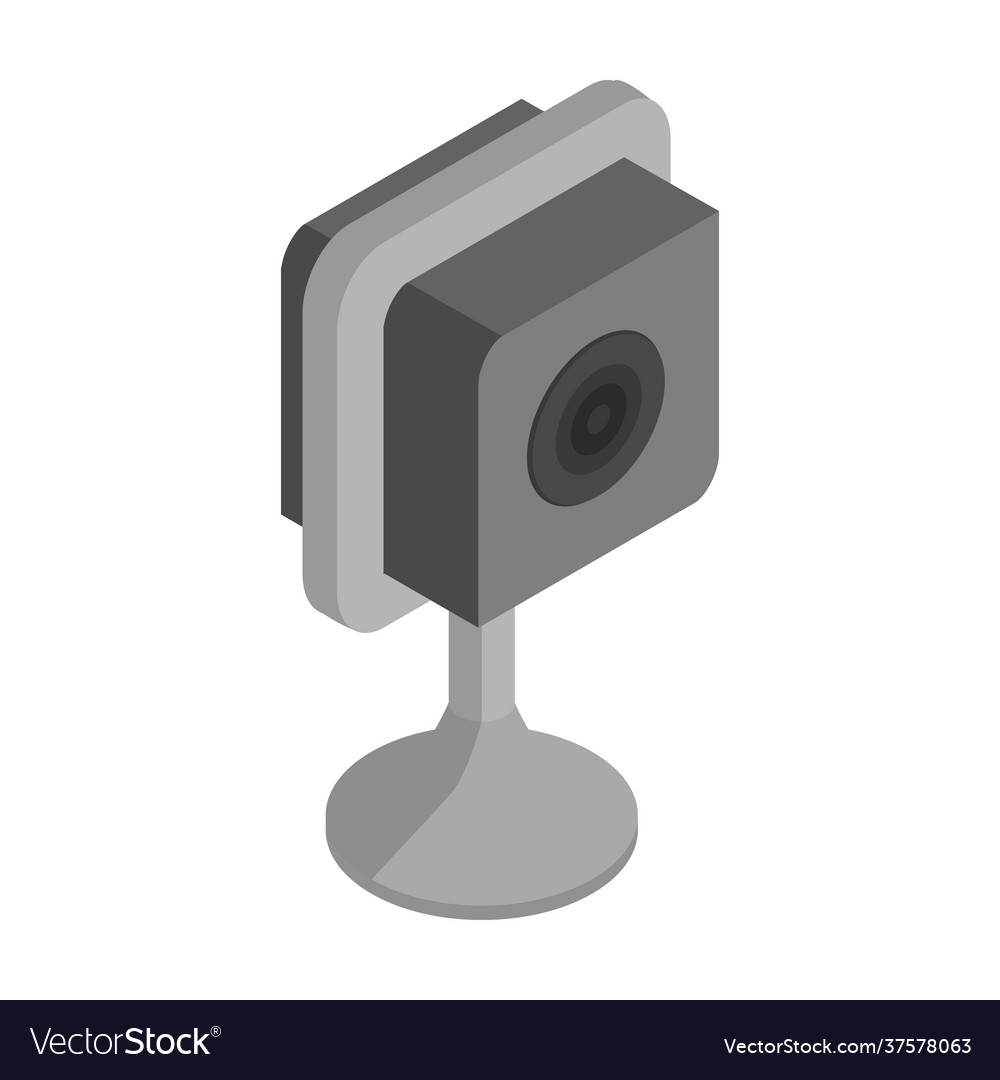 Security camera iconisometric icon Royalty Free Vector Image