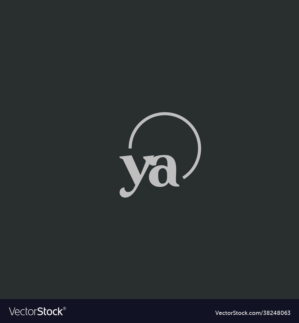 Ya initials logo monogram Royalty Free Vector Image