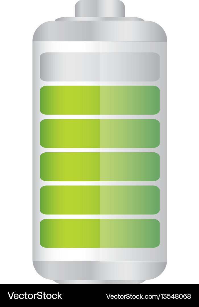 Battery in ninety percent icon Royalty Free Vector Image