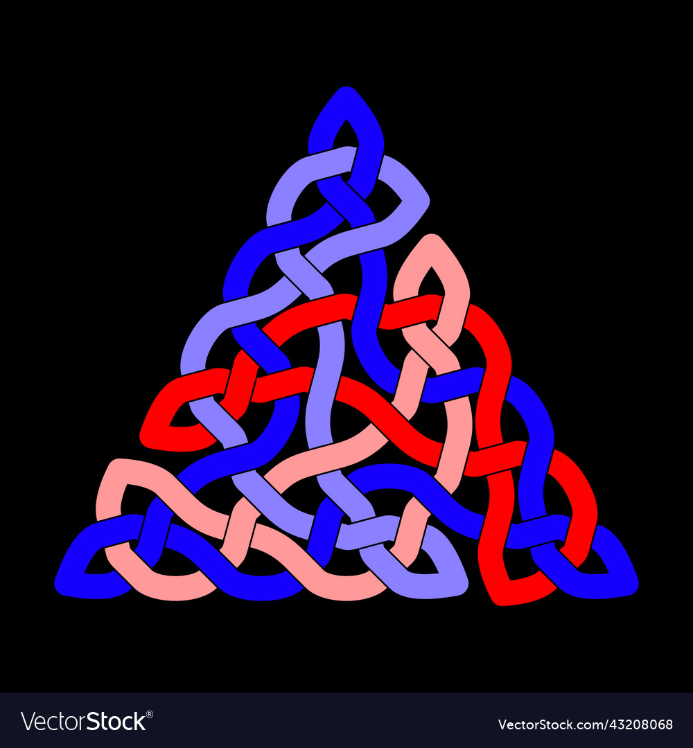 Celtic knot triangular ornament Royalty Free Vector Image