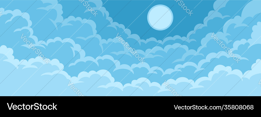 Cloudy sky background Royalty Free Vector Image