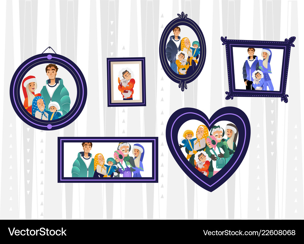 Family portraits from Royalty Free Vector Image