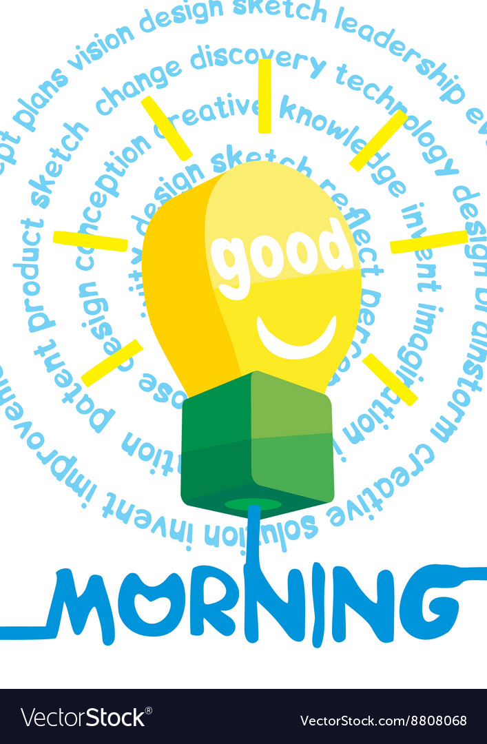 Good morning greeting card poster print Royalty Free Vector