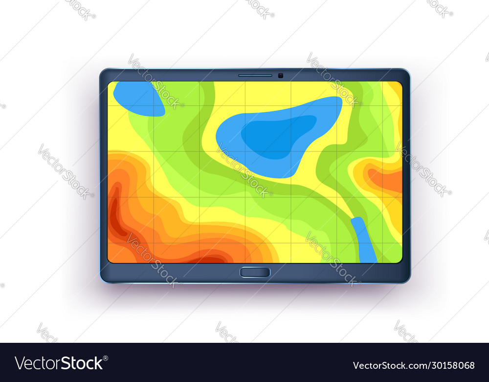 Map tablet 01 Royalty Free Vector Image - VectorStock