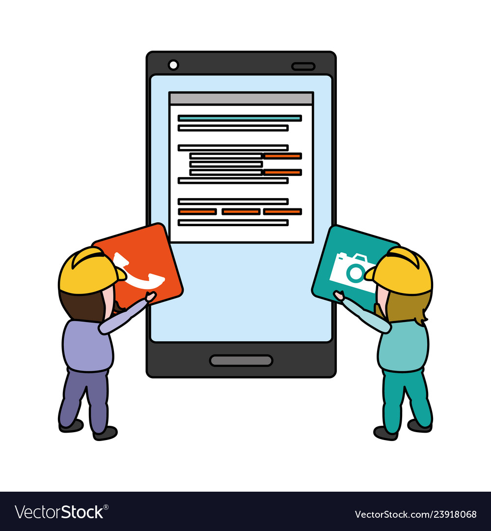 Mobile app development Royalty Free Vector Image