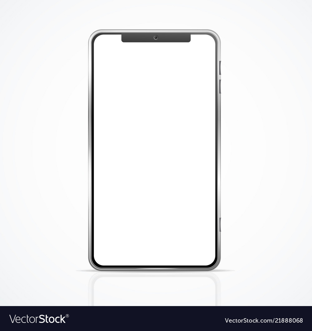 Realistic Detailed 3d Blank Phone Template Mockup Vector Image