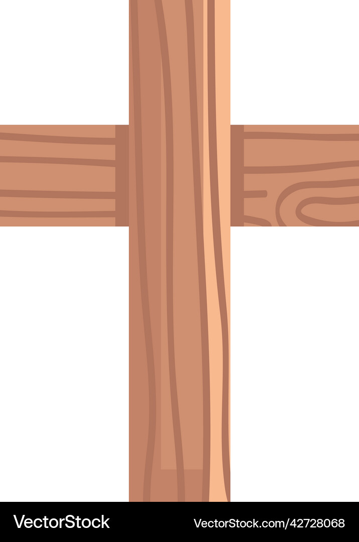 Sacred wooden cross Royalty Free Vector Image - VectorStock