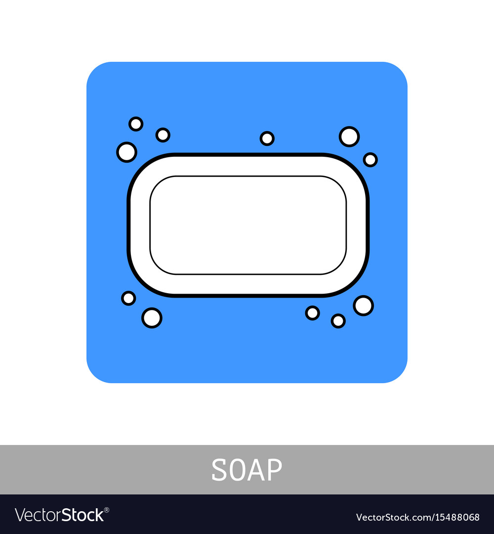 Soap flat icon of hygiene and beauty products Vector Image
