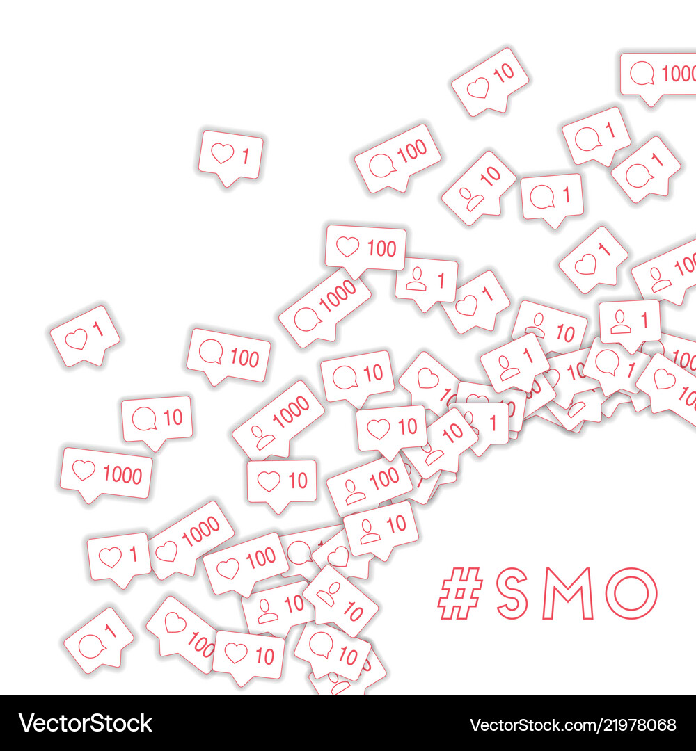 Social media icons smo concept Royalty Free Vector Image