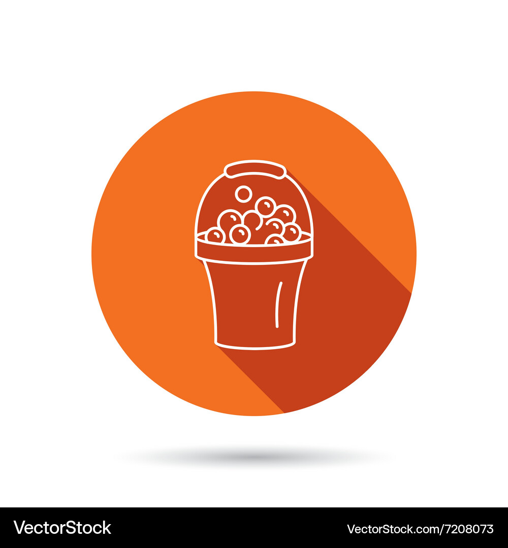 Bucket with foam icon soapy cleaning sign Vector Image