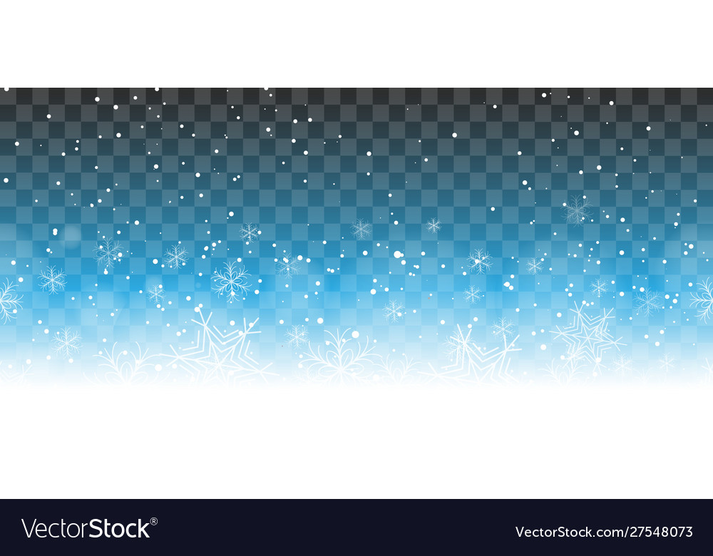 Falling snow horizontal pattern Royalty Free Vector Image