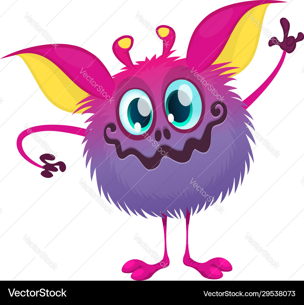 Funny cartoon monster halloween Royalty Free Vector Image