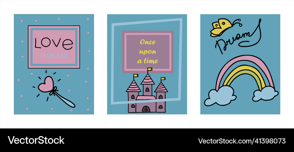 Hand-drawn sketchy fairy tale Royalty Free Vector Image