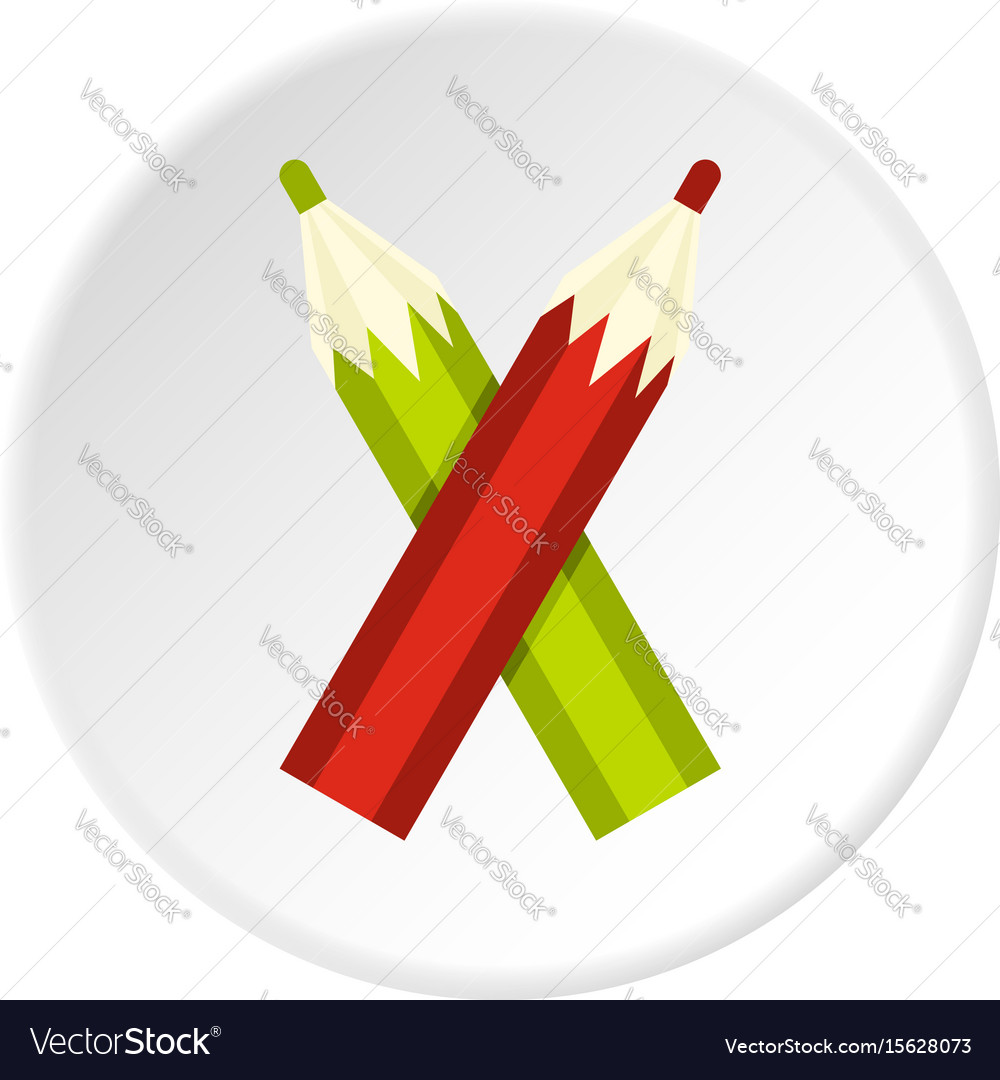Pencils icon circle Royalty Free Vector Image - VectorStock