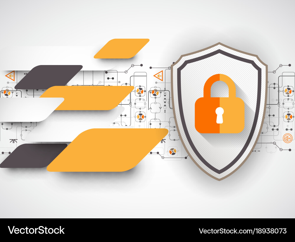 Protection concept of digital and technological Vector Image