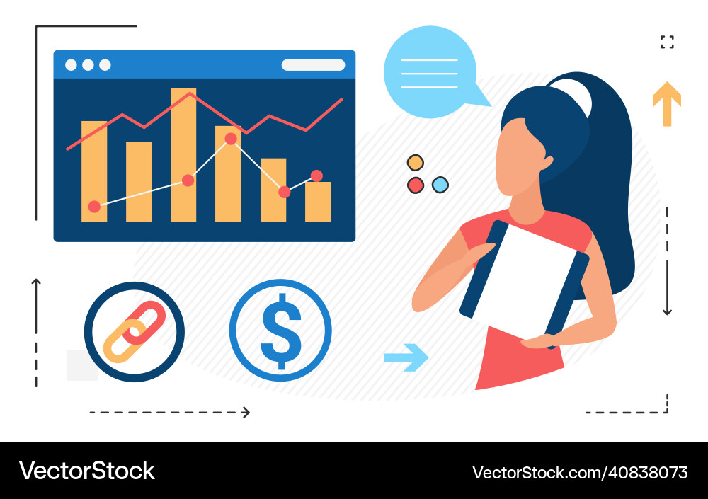 Screening online financial stock market data Vector Image