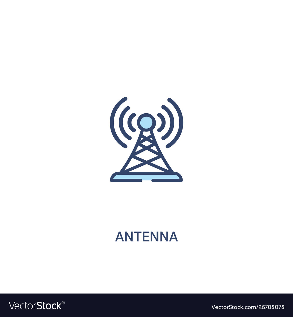 Antenna concept 2 colored icon simple line Vector Image