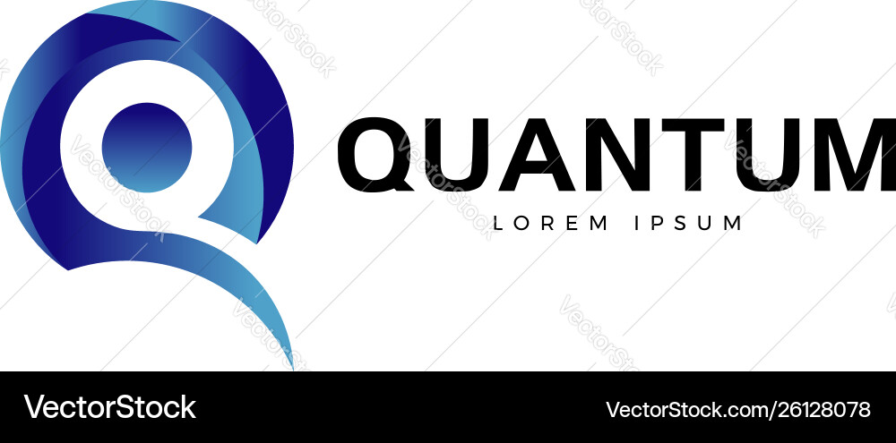 Blue letter q logo symbol icon Royalty Free Vector Image