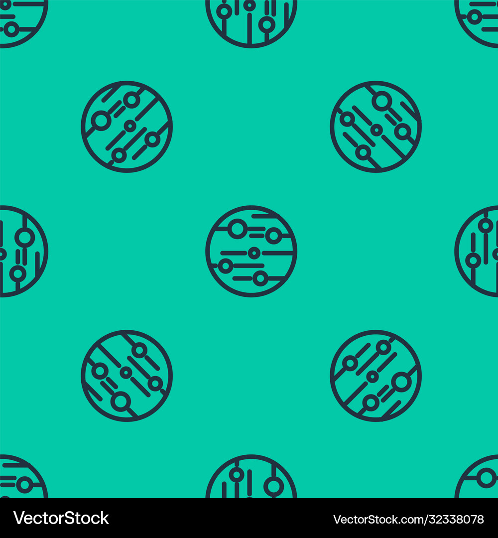 Blue line planet mars icon isolated seamless Vector Image