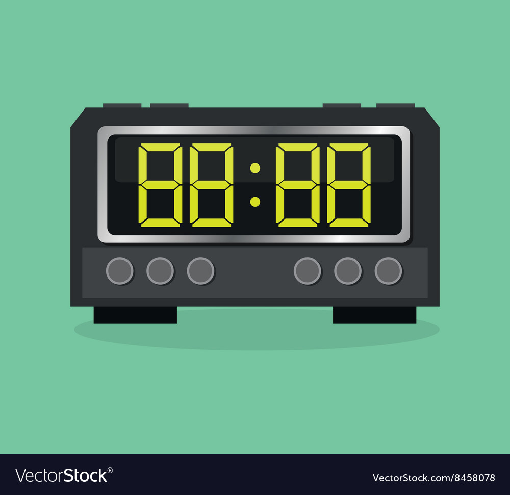 Clock icon object time concept design Royalty Free Vector