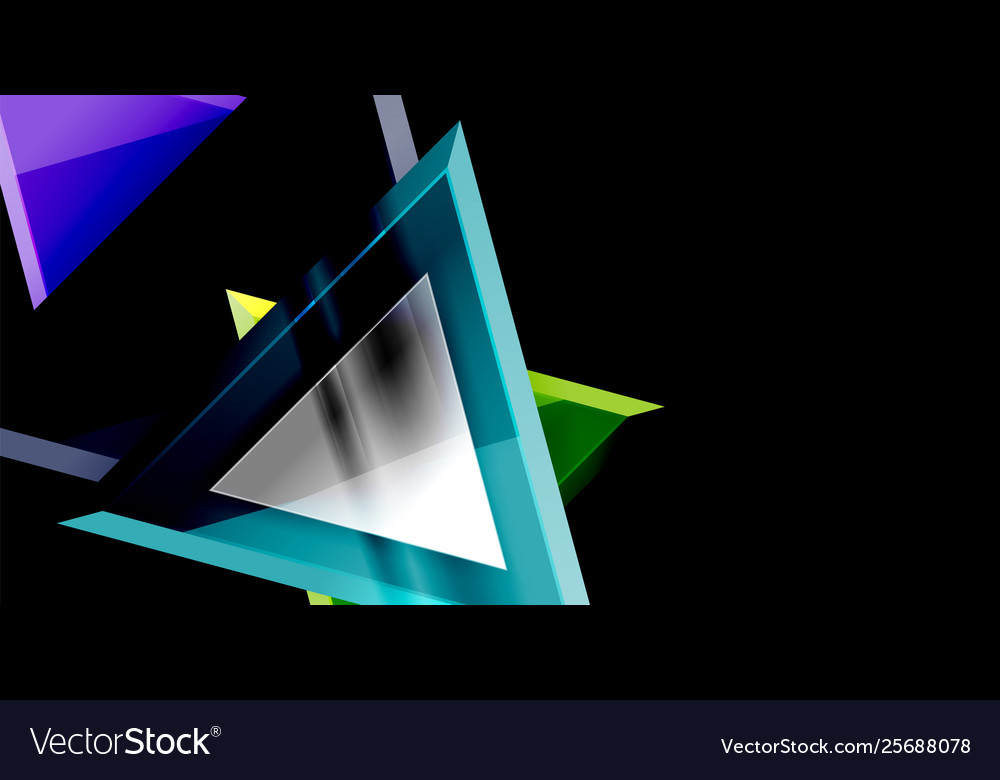 Dynamic triangle composition abstract background Vector Image