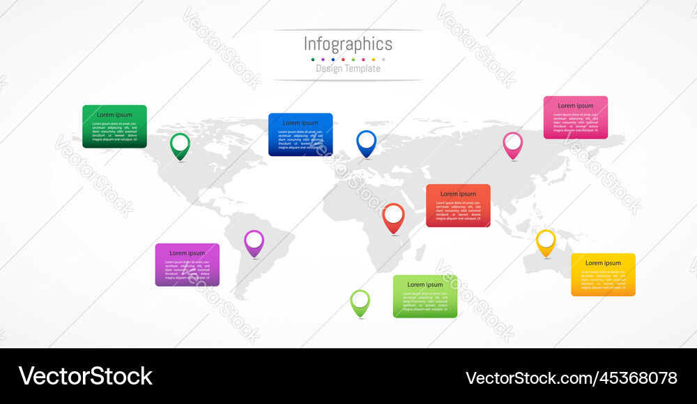 Infographic design elements with navigations Vector Image
