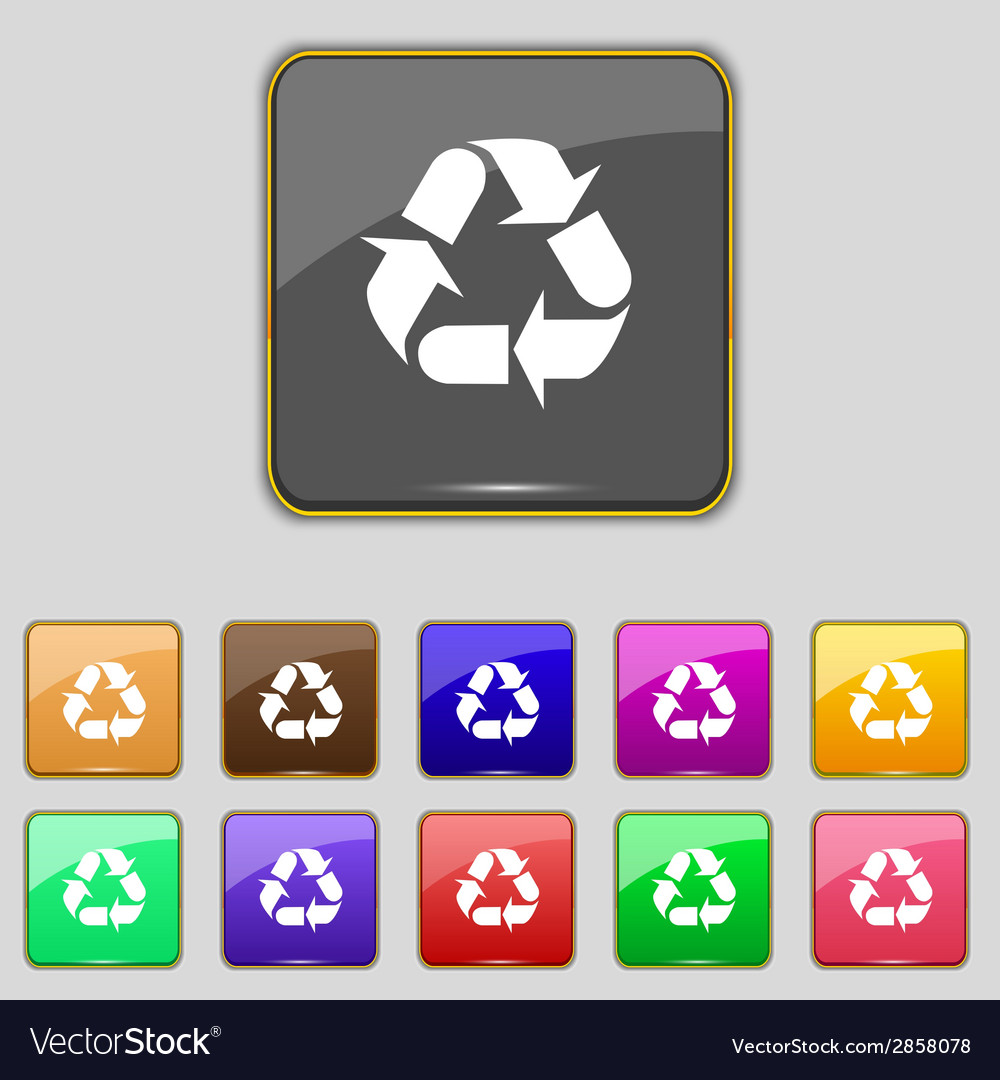 Processing icon flat modern set colourful web Vector Image