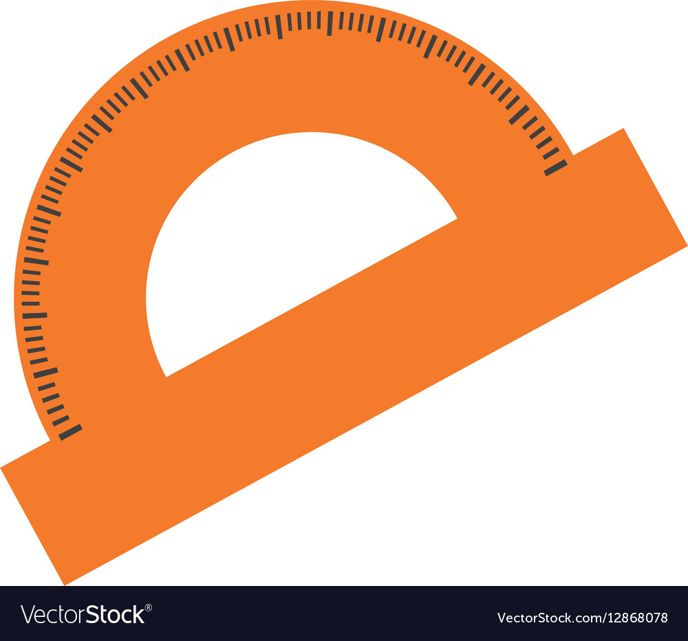 Protractor angle meter Royalty Free Vector Image