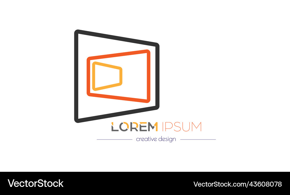 Screen an template for a logo sticker brand Vector Image