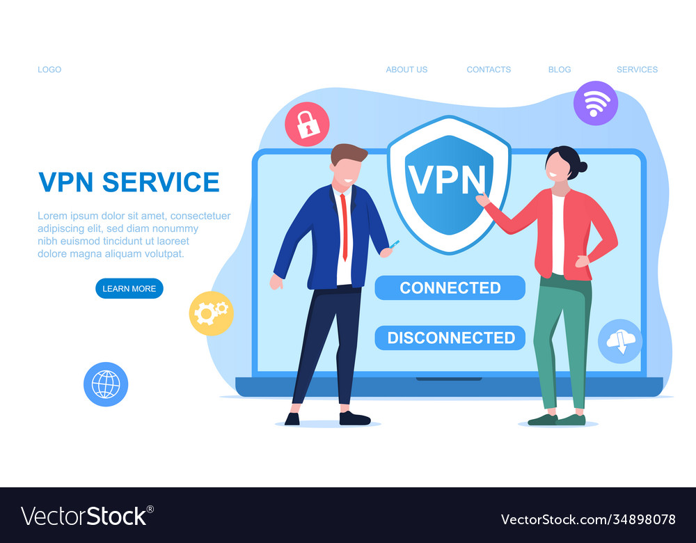 Virtual private network concept Royalty Free Vector Image