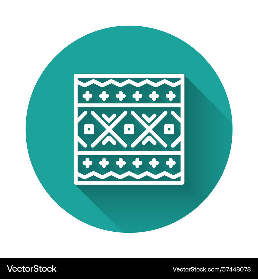 White line ukrainian ethnic pattern for embroidery