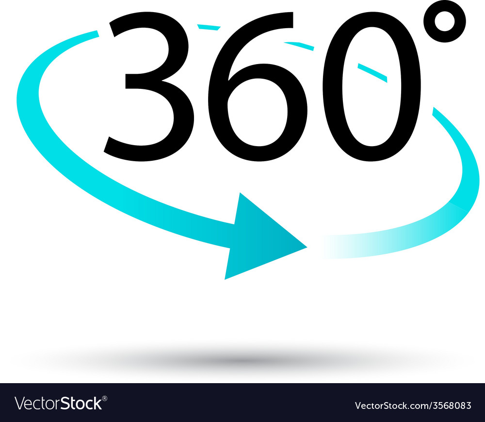 360 degrees Royalty Free Vector Image - VectorStock