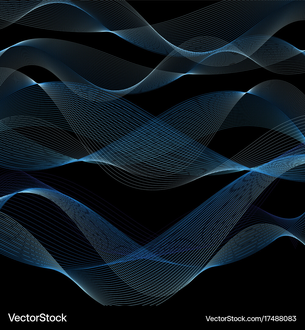 Blue waves Royalty Free Vector Image - VectorStock