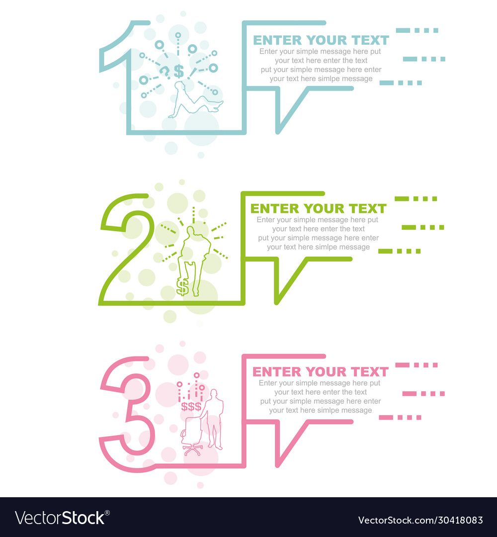Business infographic template with numbers 3 Vector Image