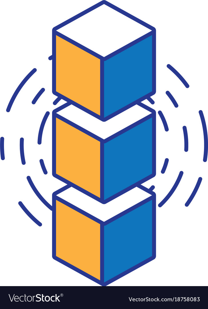 Cube shape design Royalty Free Vector Image - VectorStock