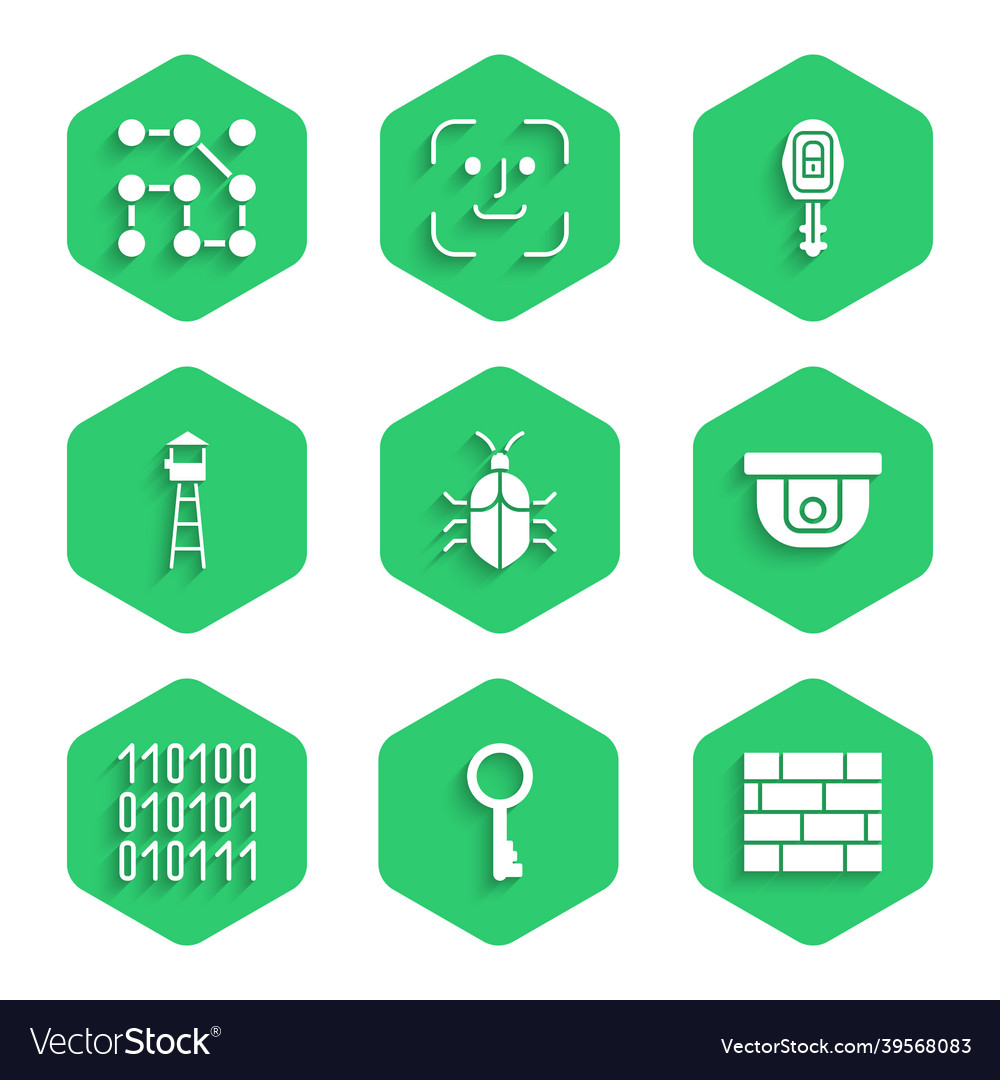 Set system bug concept old key bricks motion Vector Image Set system bug concept old key bricks motion Vector Image