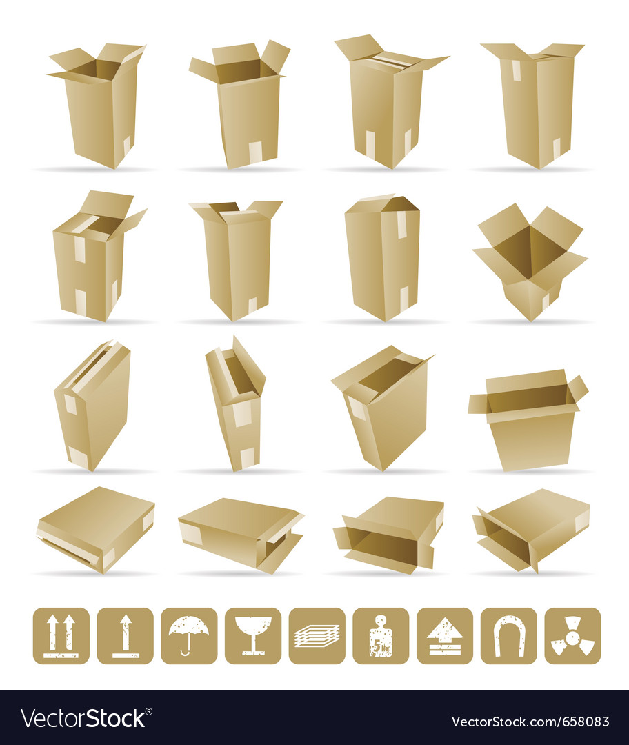 Shipping box Royalty Free Vector Image - VectorStock