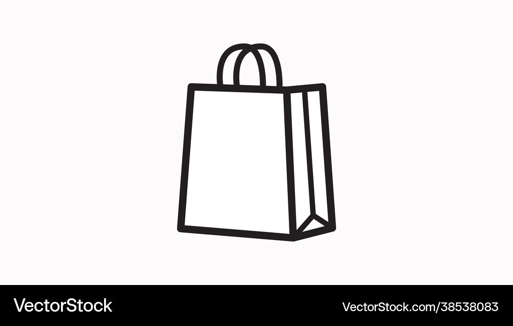 Take away or shopping bag icon Royalty Free Vector Image