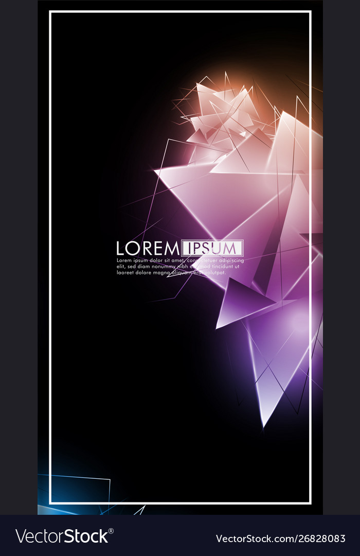 Vertical triangle background abstract composition Vector Image