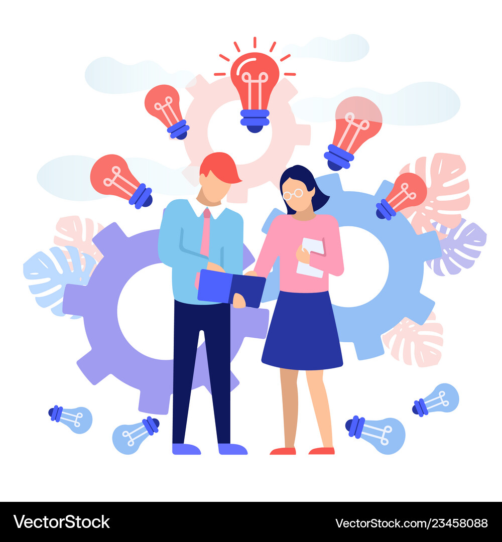 Business idea concept office people Royalty Free Vector