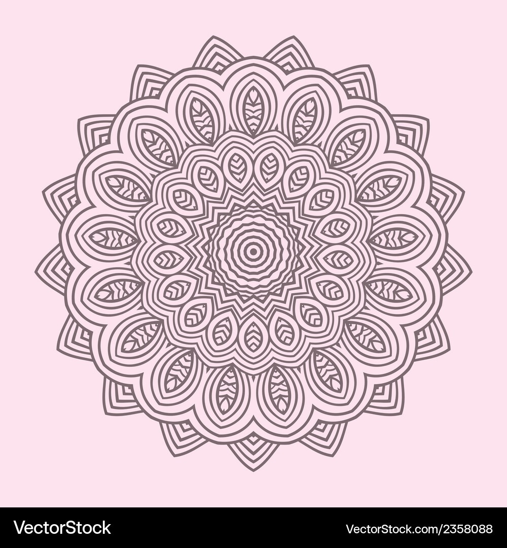 Contemporary doily round lace floral pattern Vector Image