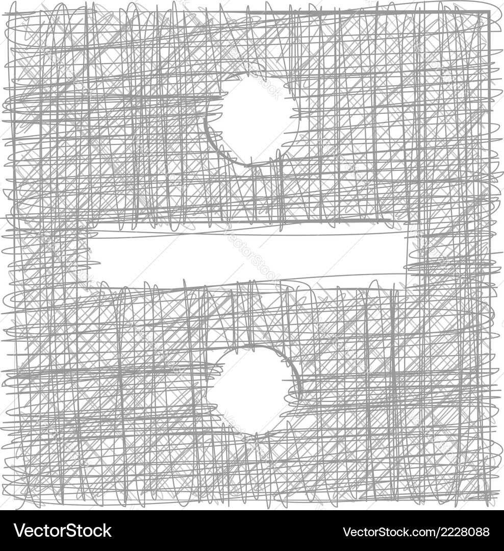 Division sign - freehand symbol Royalty Free Vector Image