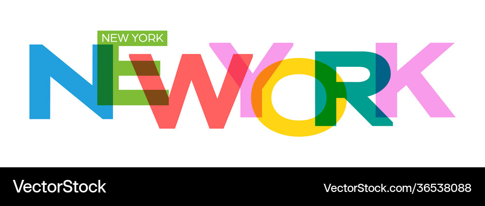 New york lettering on a white background design Vector Image